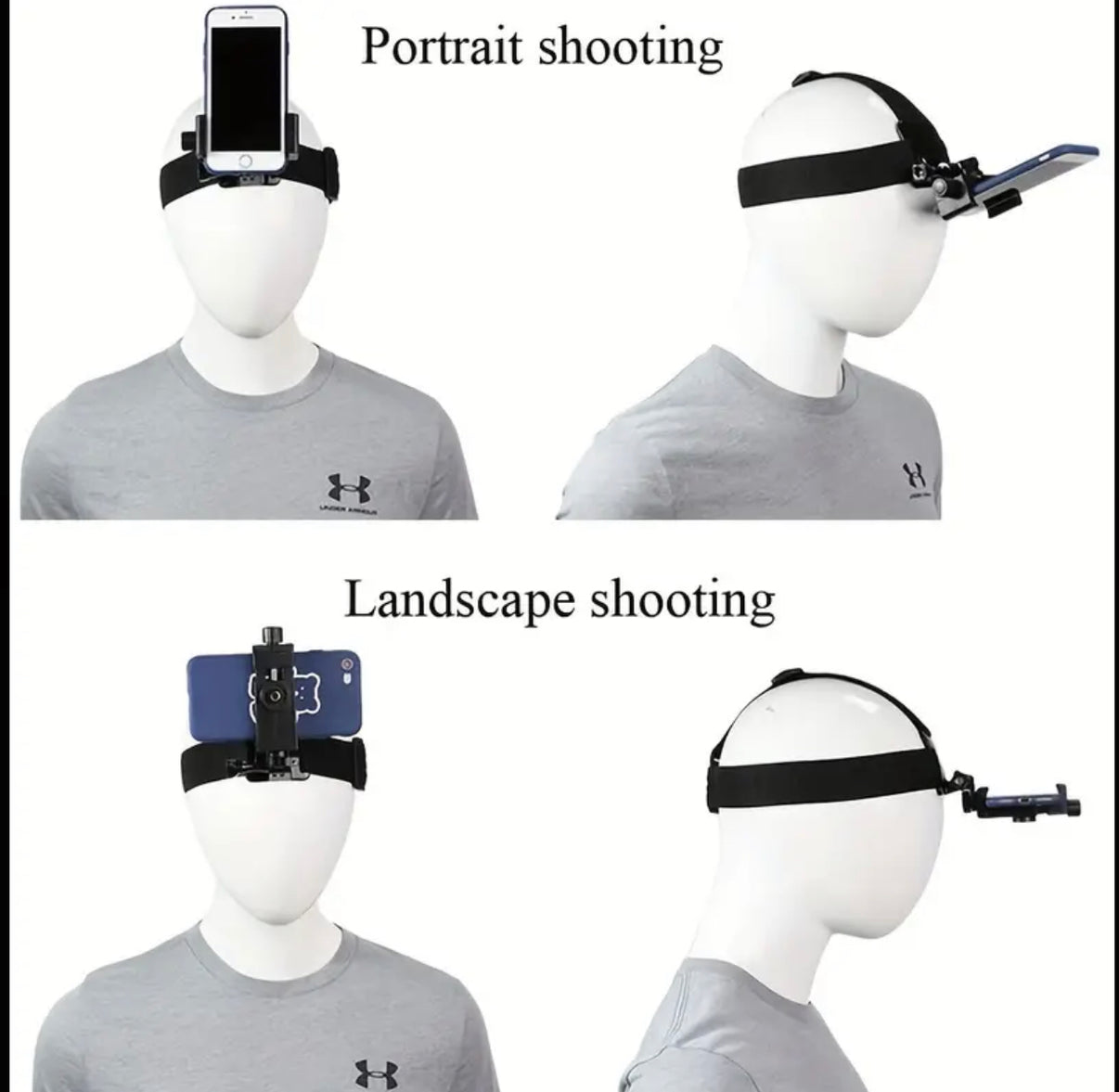 Head-Mounted Mobile Phone Holder, First-Person View Video Live Shootin ...